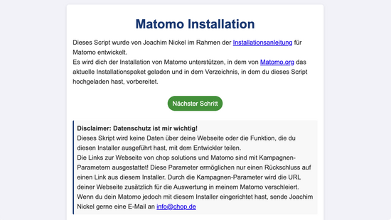 Einfach Matomo installieren - Anleitung in 7 Schritten